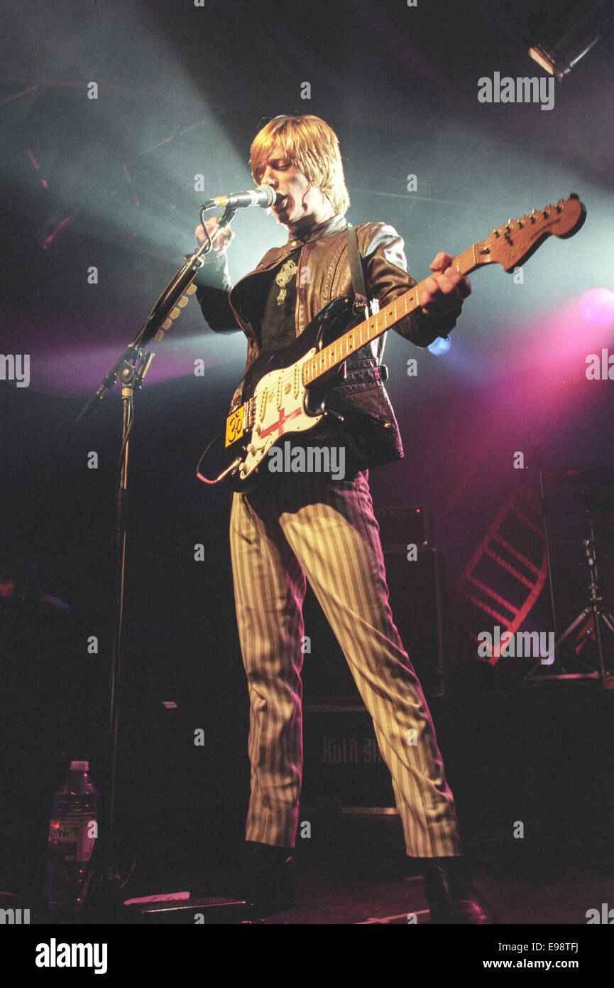 Crispian Mills and Kula Shaker in concert in Irvine, Scotland, in 1997 ...