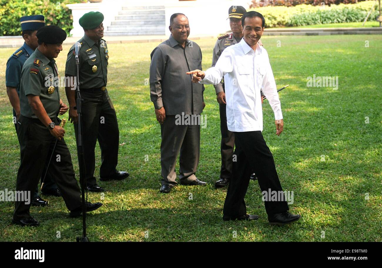 Jakarta, Indonesia. 22nd Oct, 2014. Indonesian President Joko Widodo ...