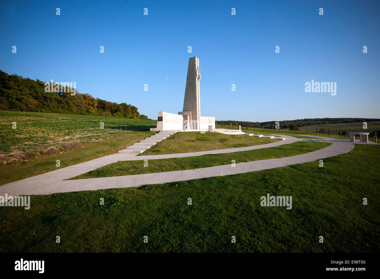 Sacred Road Voie Sacree memorial between Verdun and Bar le Duc. France ...