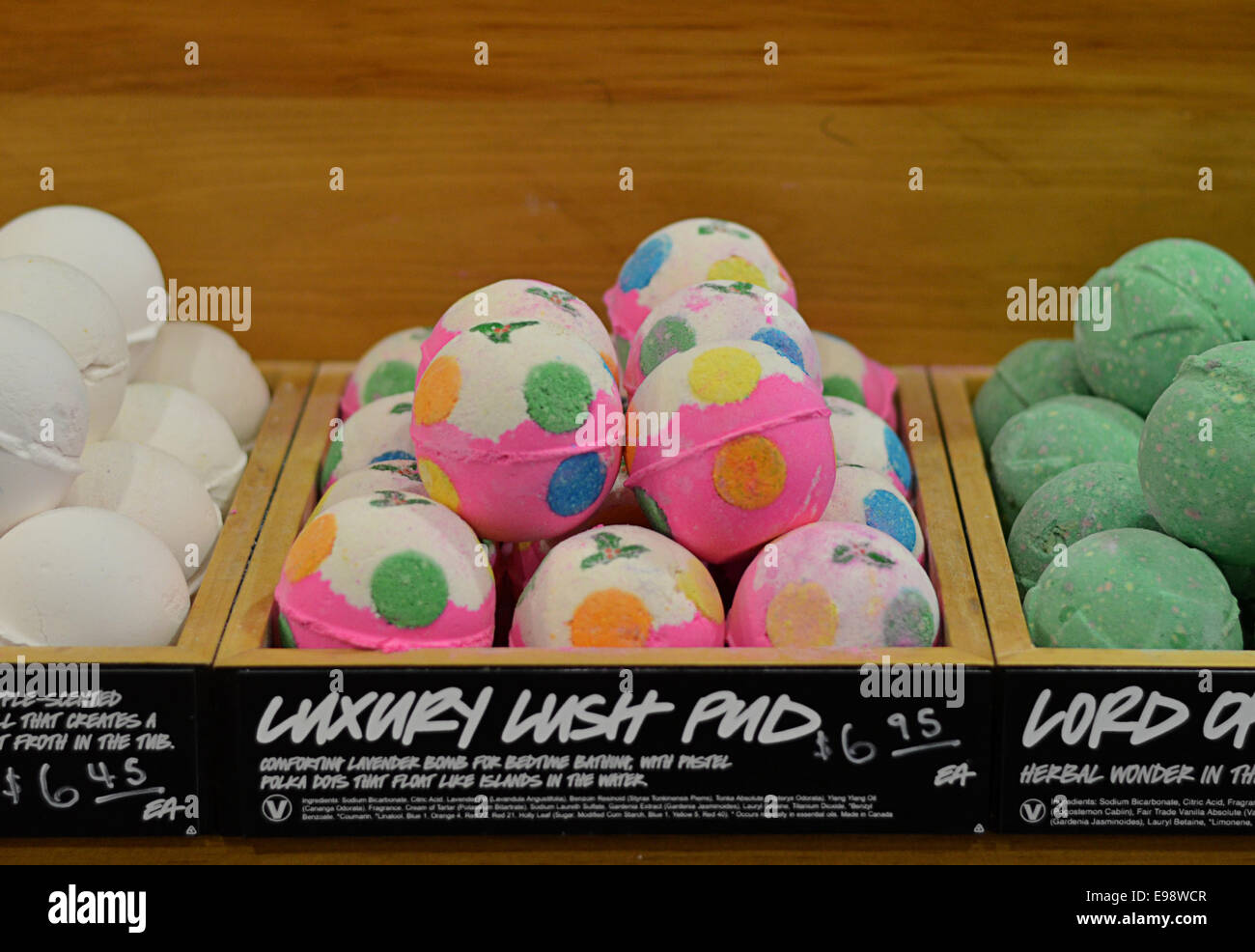 Luxury Lush Pud soap on display at the Lush store on East 14th Street ...