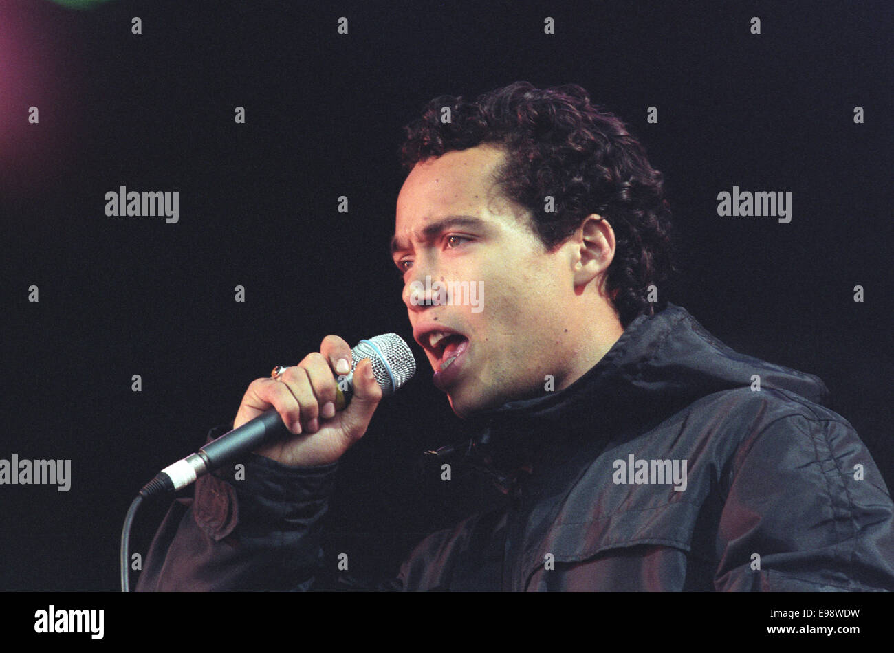 Finley Quaye on stage in concert at T In The Park music festival, in ...