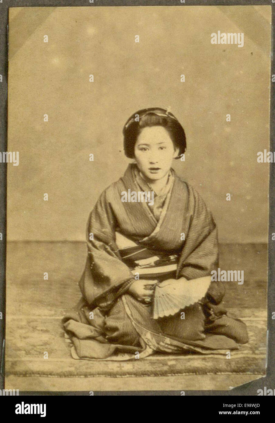 A married woman, known by her red-coloured teeth, Japan 97487006 o ...