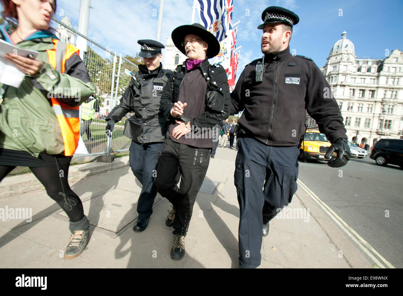 Handcuffed by police uk hi-res stock photography and images - Alamy