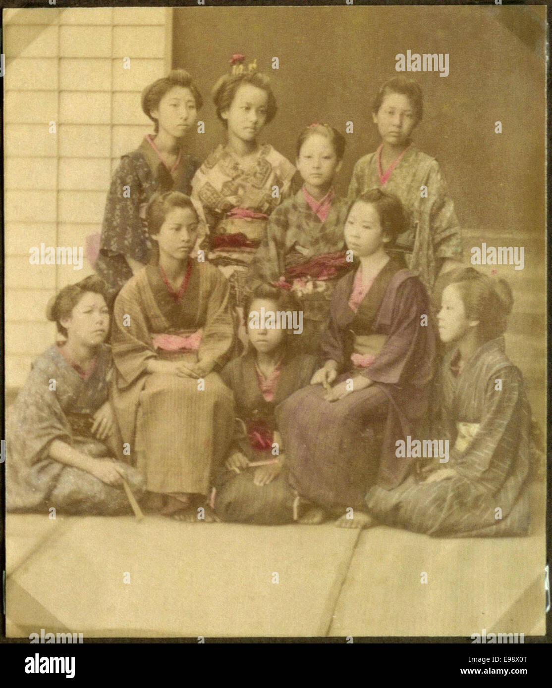 This photograph features a group of women in Japan, capturing a ...