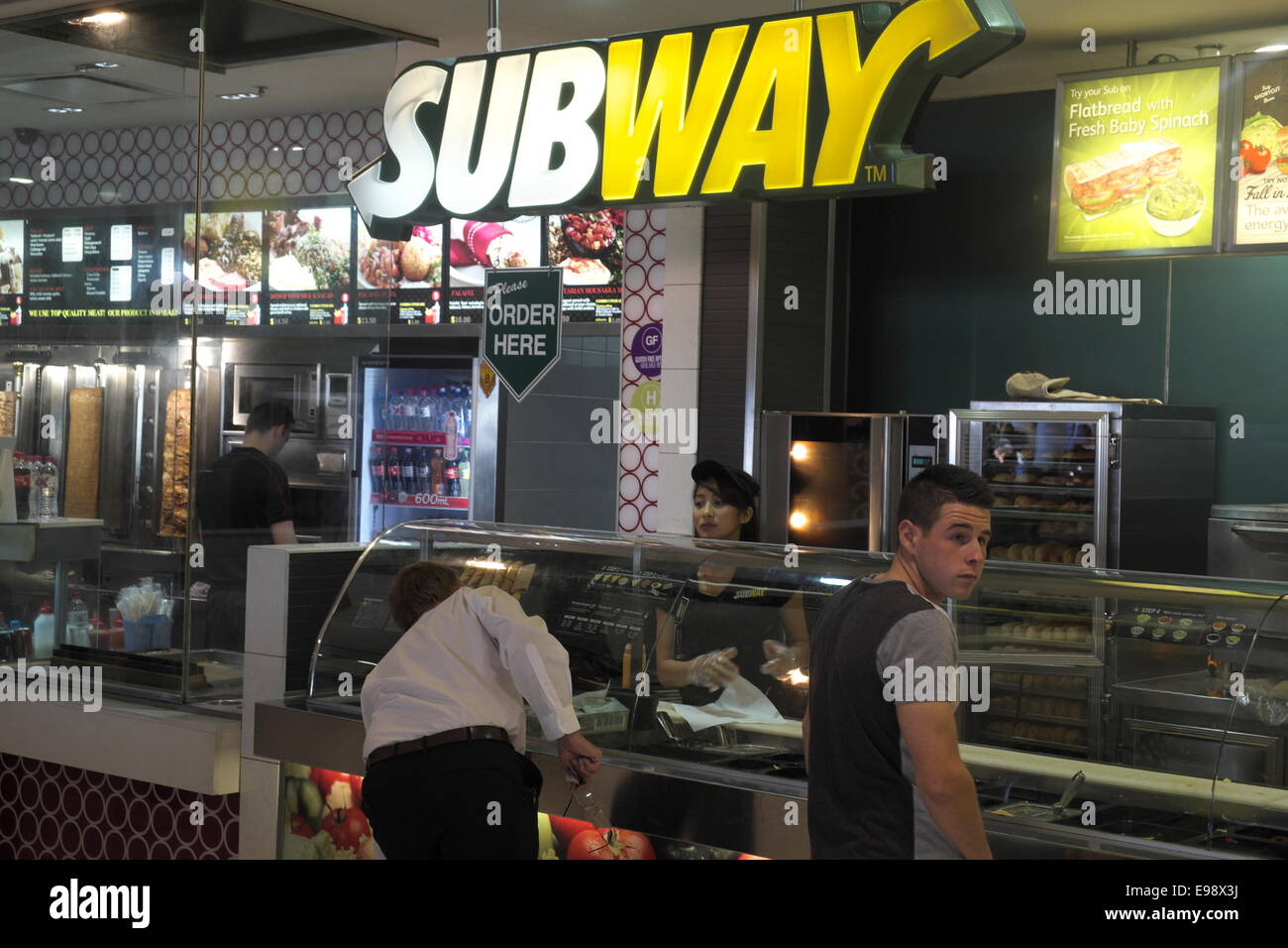 Kingsford smith Sydney airport terminal 2, Subway restaurant selling ...