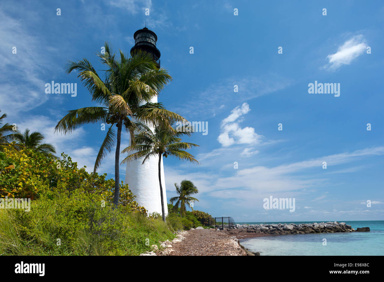 LIGHTHOUSE CAPE FLORIDA STATE PARK KEY BISCAYNE MIAMI FLORIDA USA Stock ...