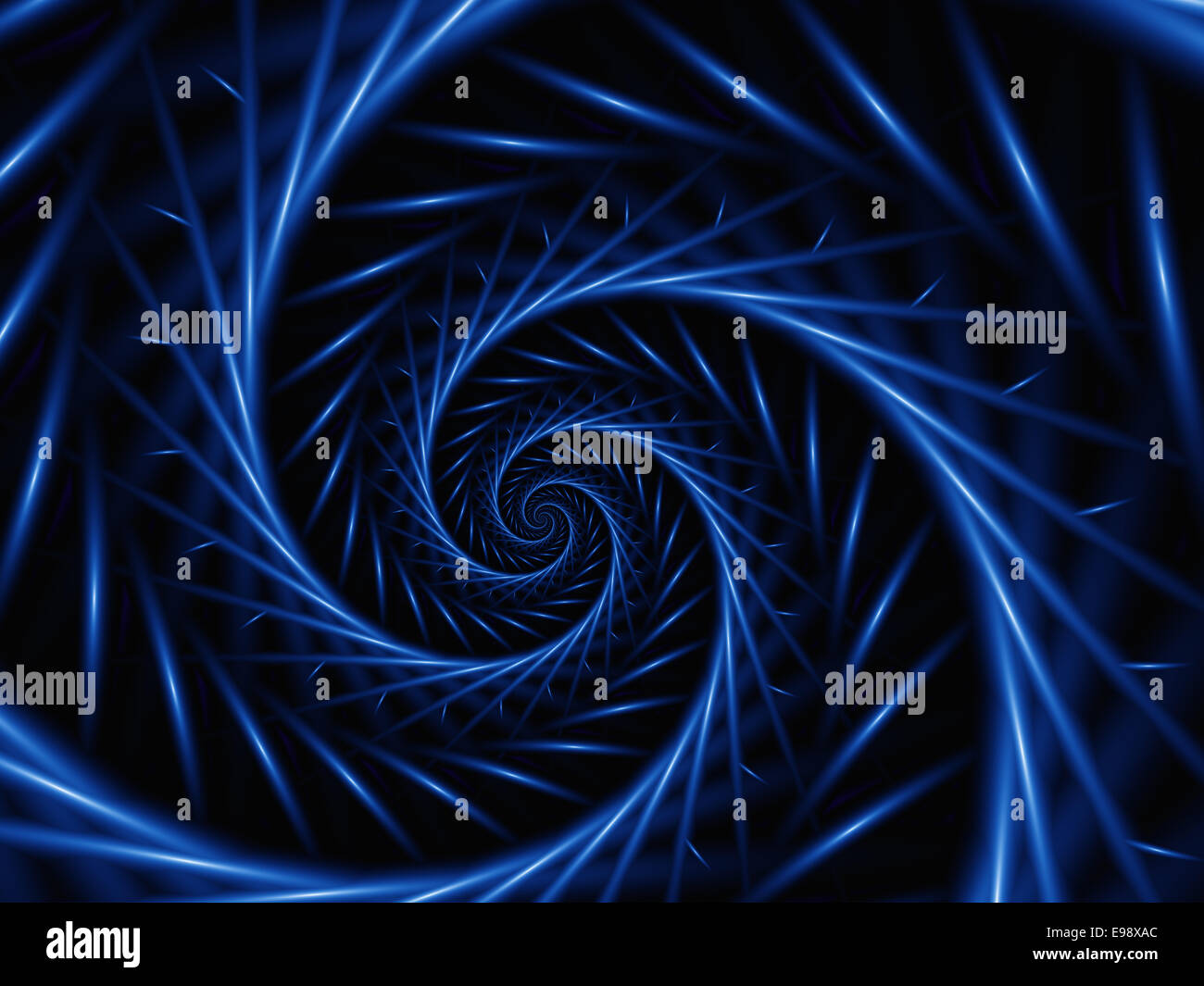 Digital Blue Spiral Art Background Stock Photo - Alamy