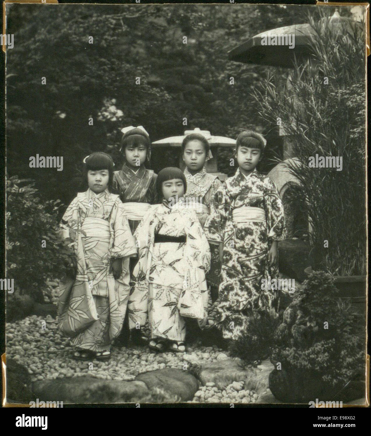 This photograph captures young girls in traditional attire during the ...
