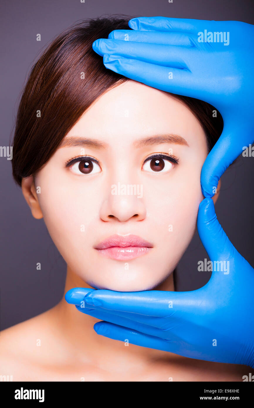 young attractive asian woman face Stock Photo - Alamy