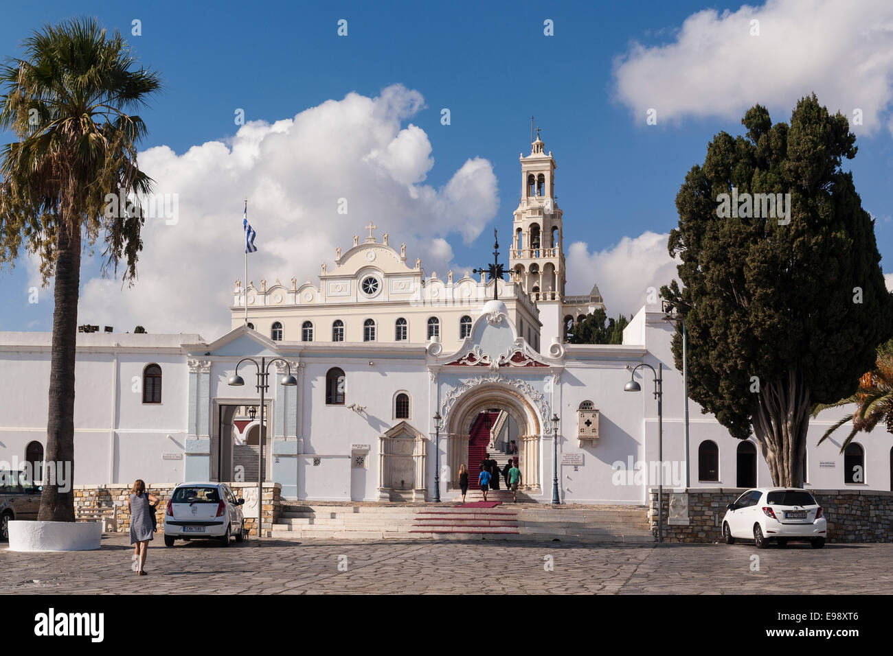 Greece, Cyclades, Tinos, Our Lady of Tinos church Stock Photo - Alamy