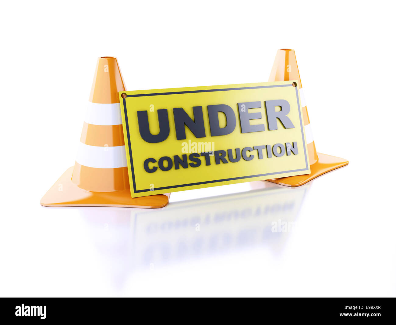 3d under construction illustration hi-res stock photography and images ...