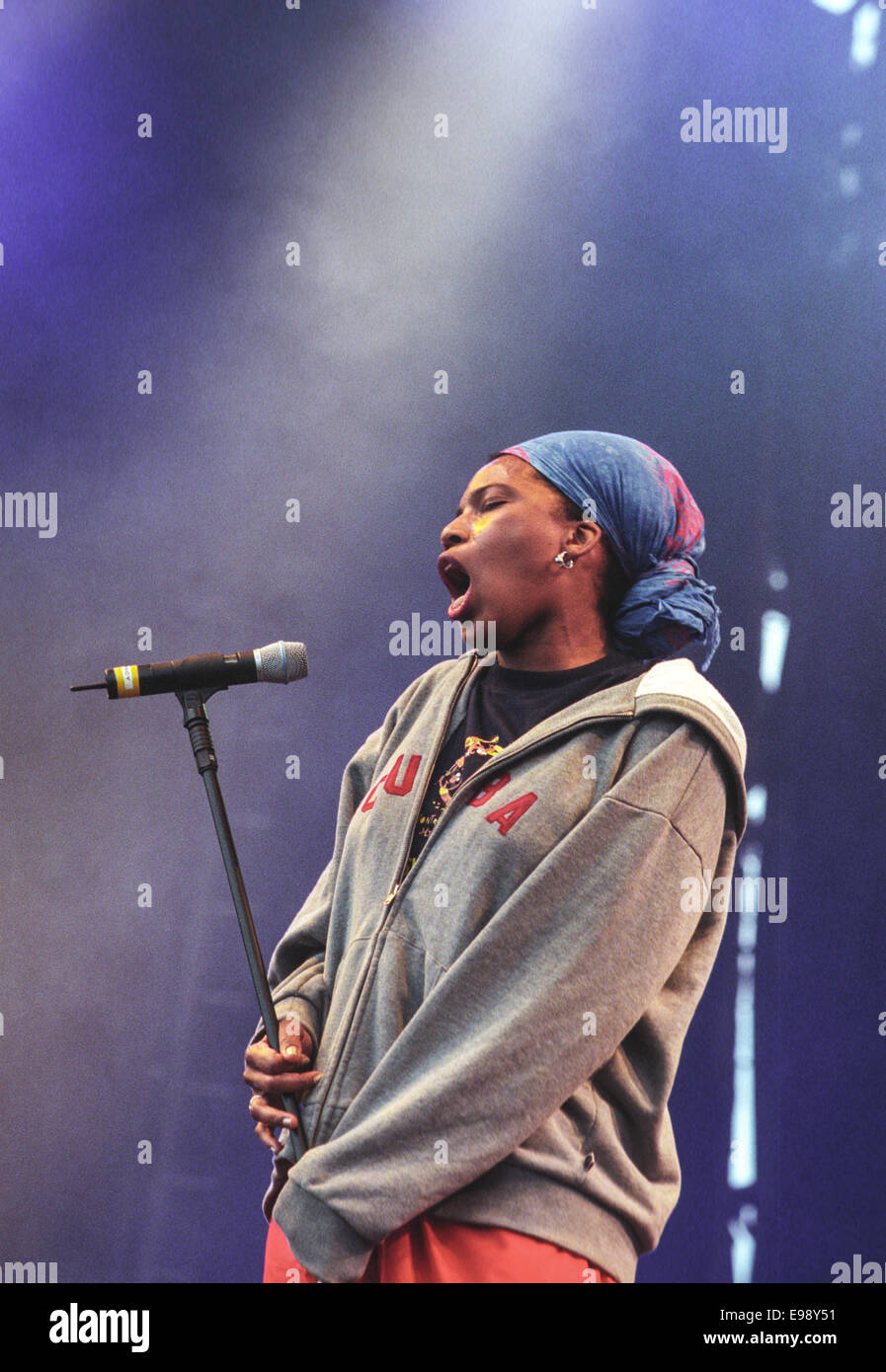 Macy Gray in concert on stage at 'T in The Park' music festival, in ...