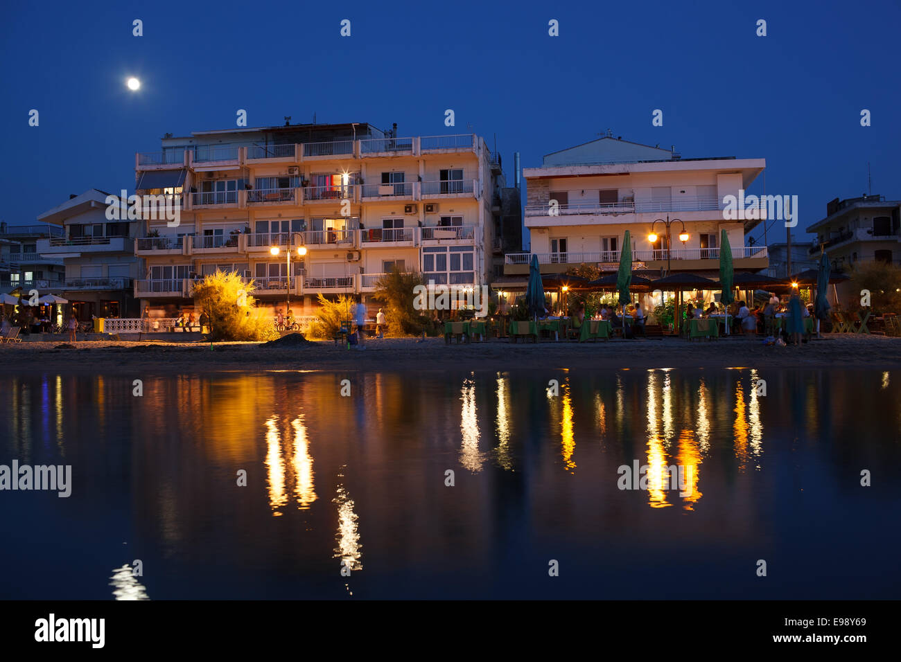 Summer resort at night Stock Photo - Alamy
