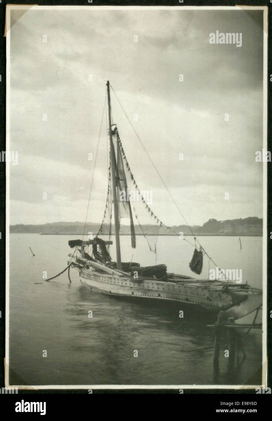 A photograph of an old Japanese fishing boat, depicting traditional ...