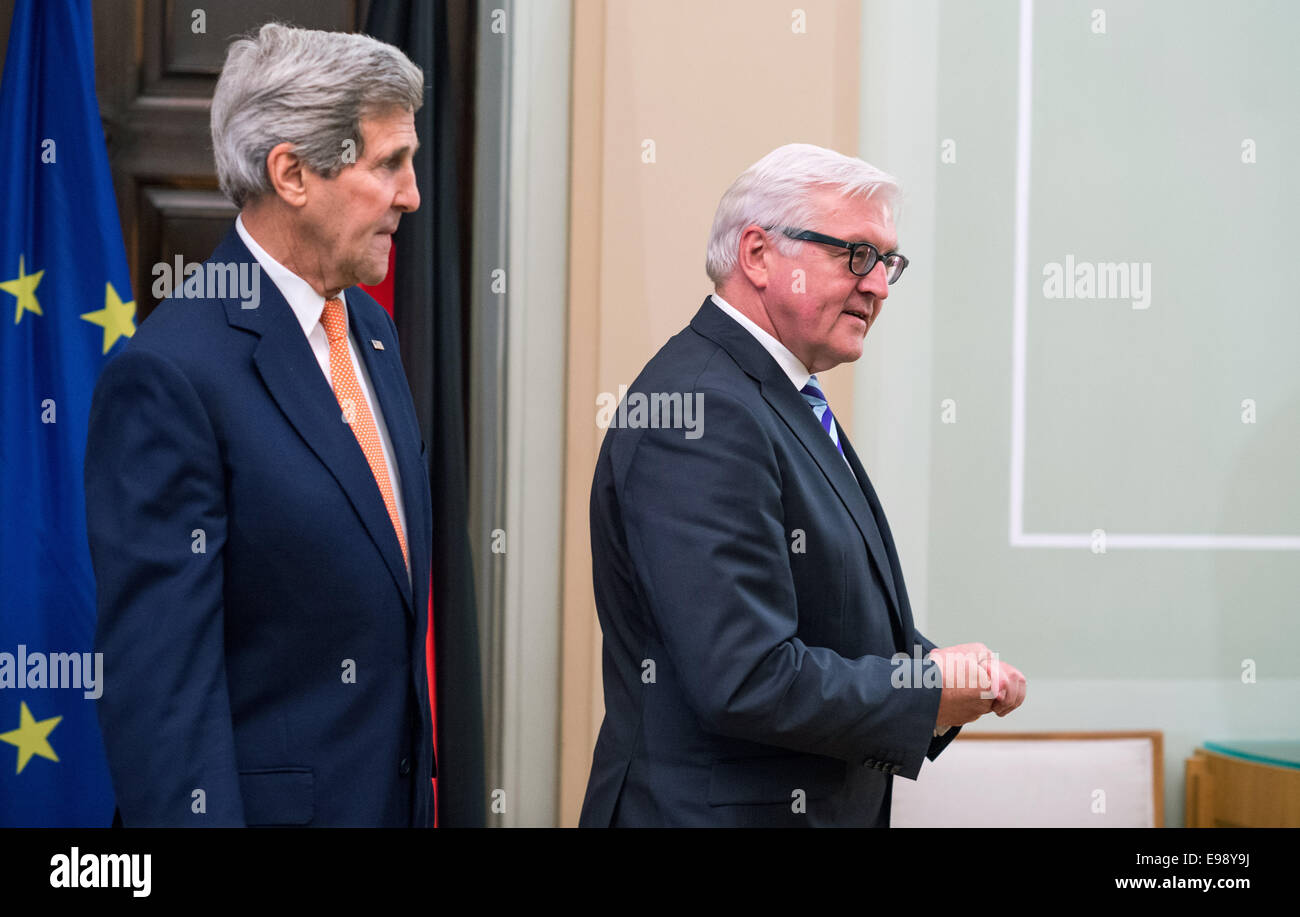 Berlin, Germany. 21st Oct, 2014. German Foreign Minister Frank-Walter ...