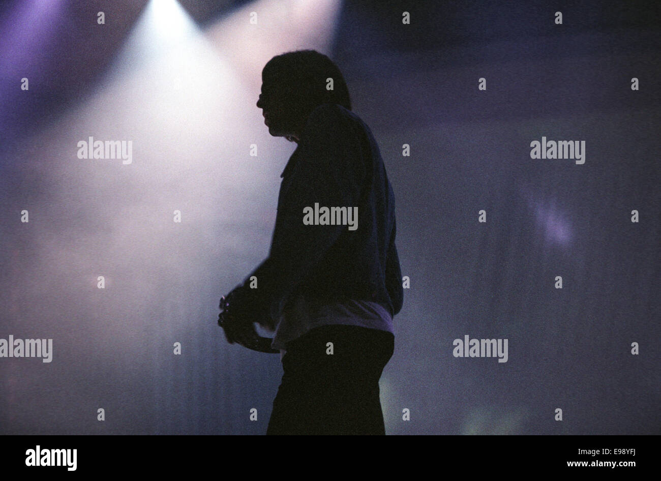 Liam Gallagher of Oasis on stage in concert at 'Rock On The Green', in ...