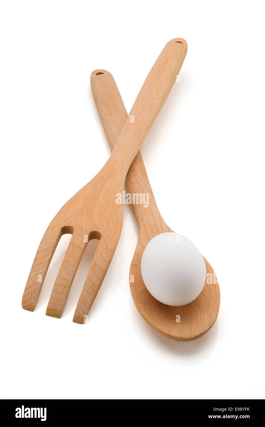 Wooden serving spoon fork hi-res stock photography and images - Alamy
