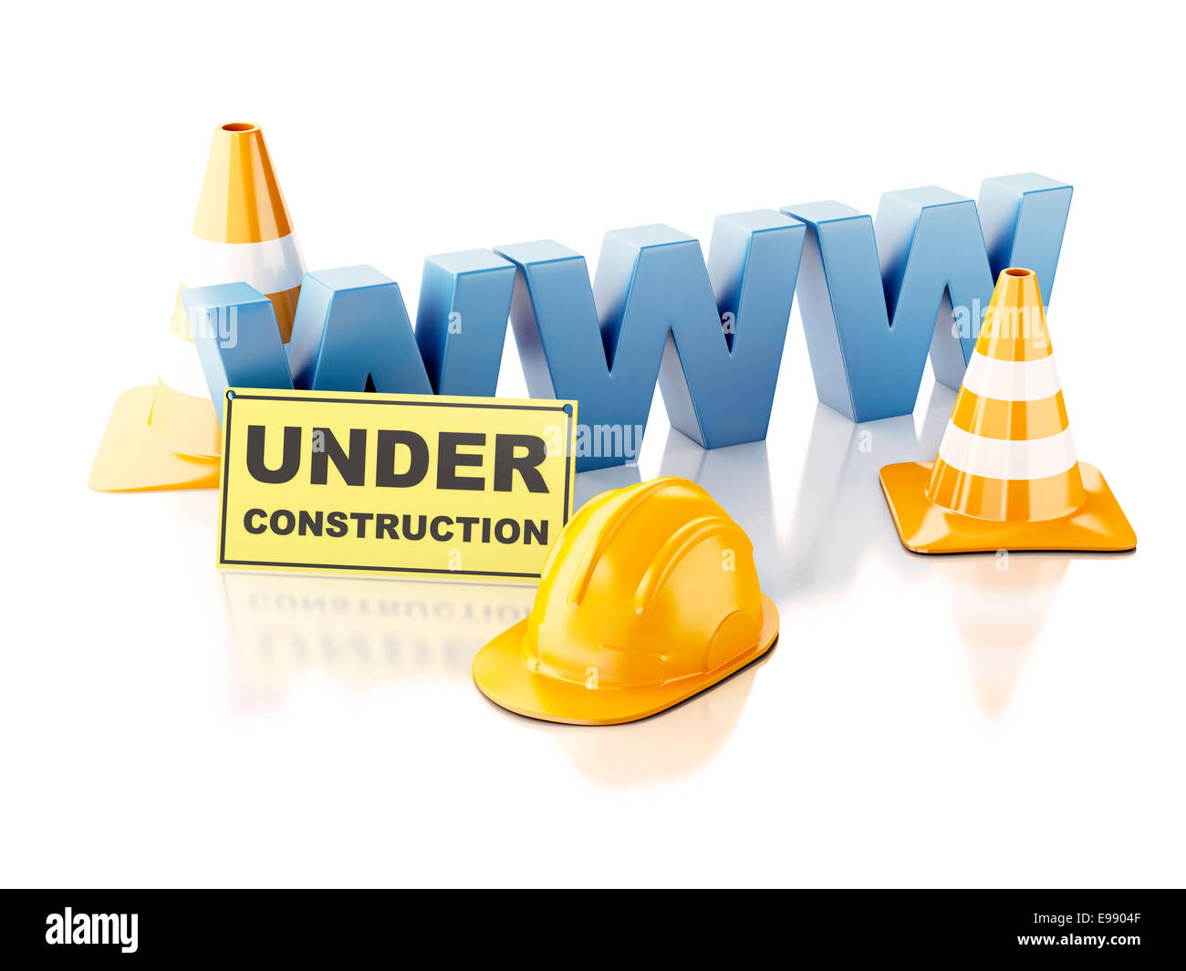 image of Website building , under construction concept. 3d illustration ...