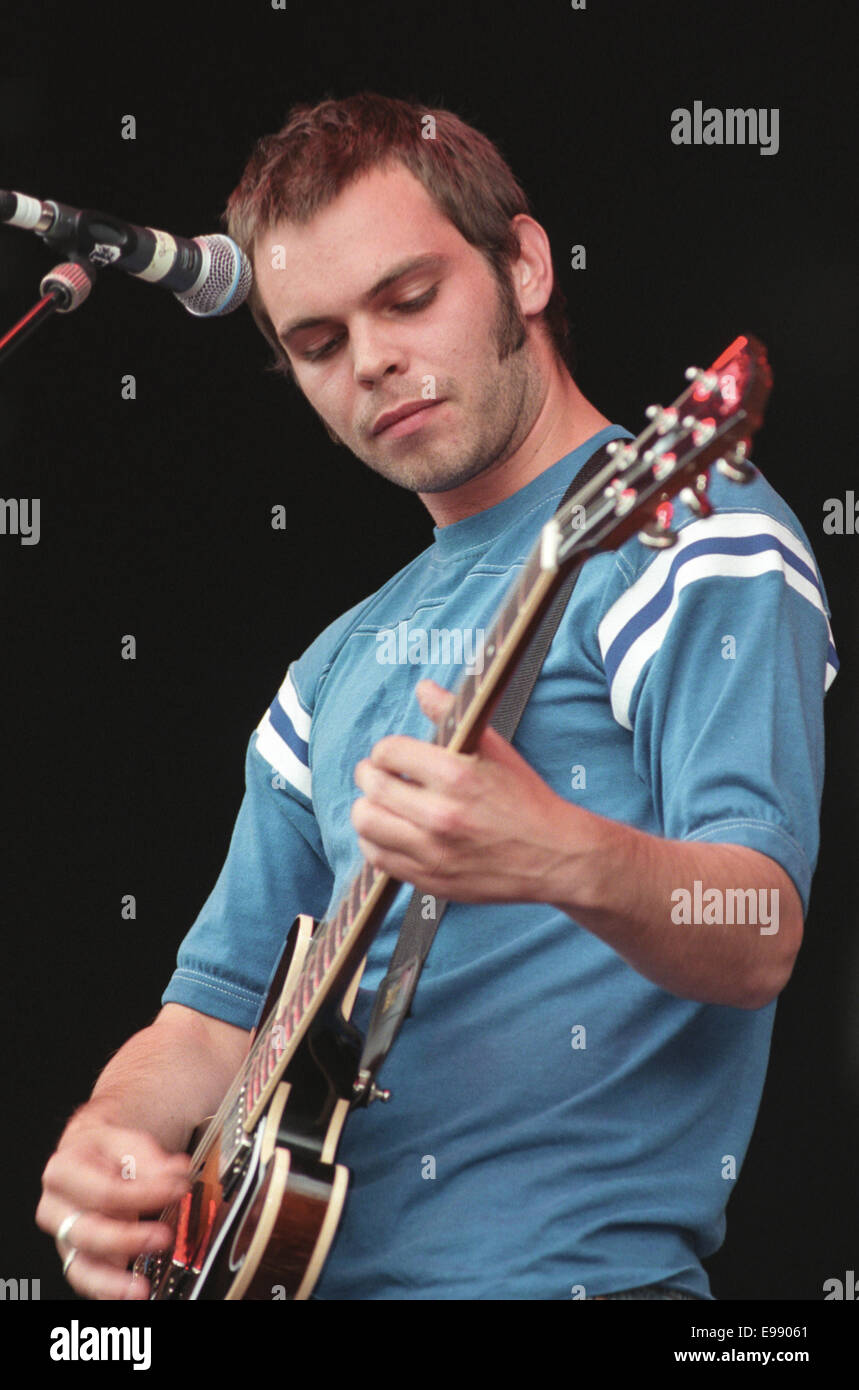 Gaz Coombes of Supergrass in concert on stage at 'T in The Park' music ...