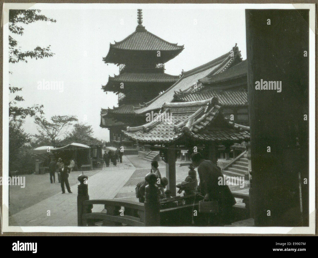 A black-and-white photograph of Kyoto, Japan, taken in 1935. This image ...