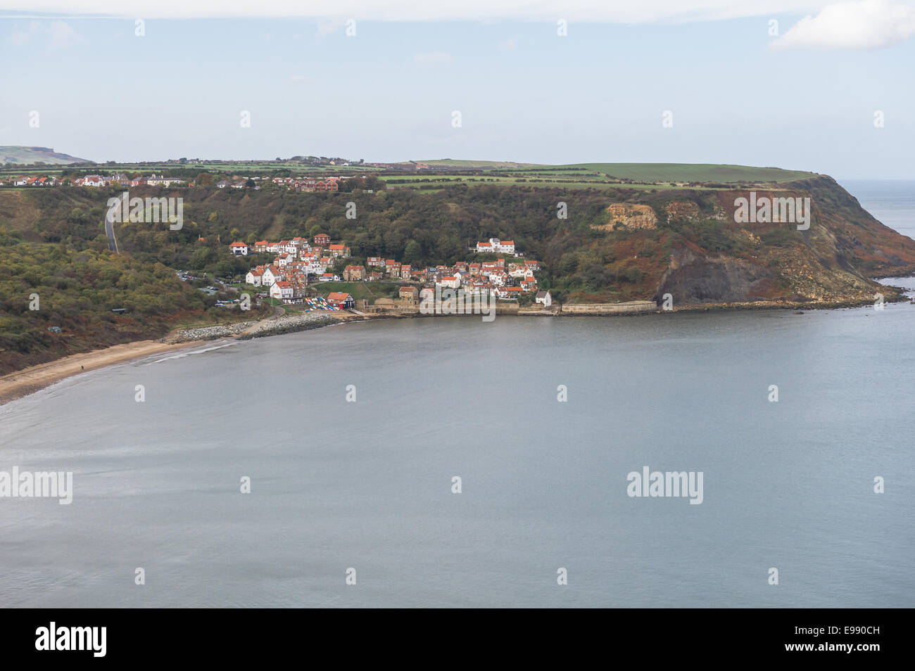 The coastal village of Runswick bay on the north Yorkshire coast Stock ...