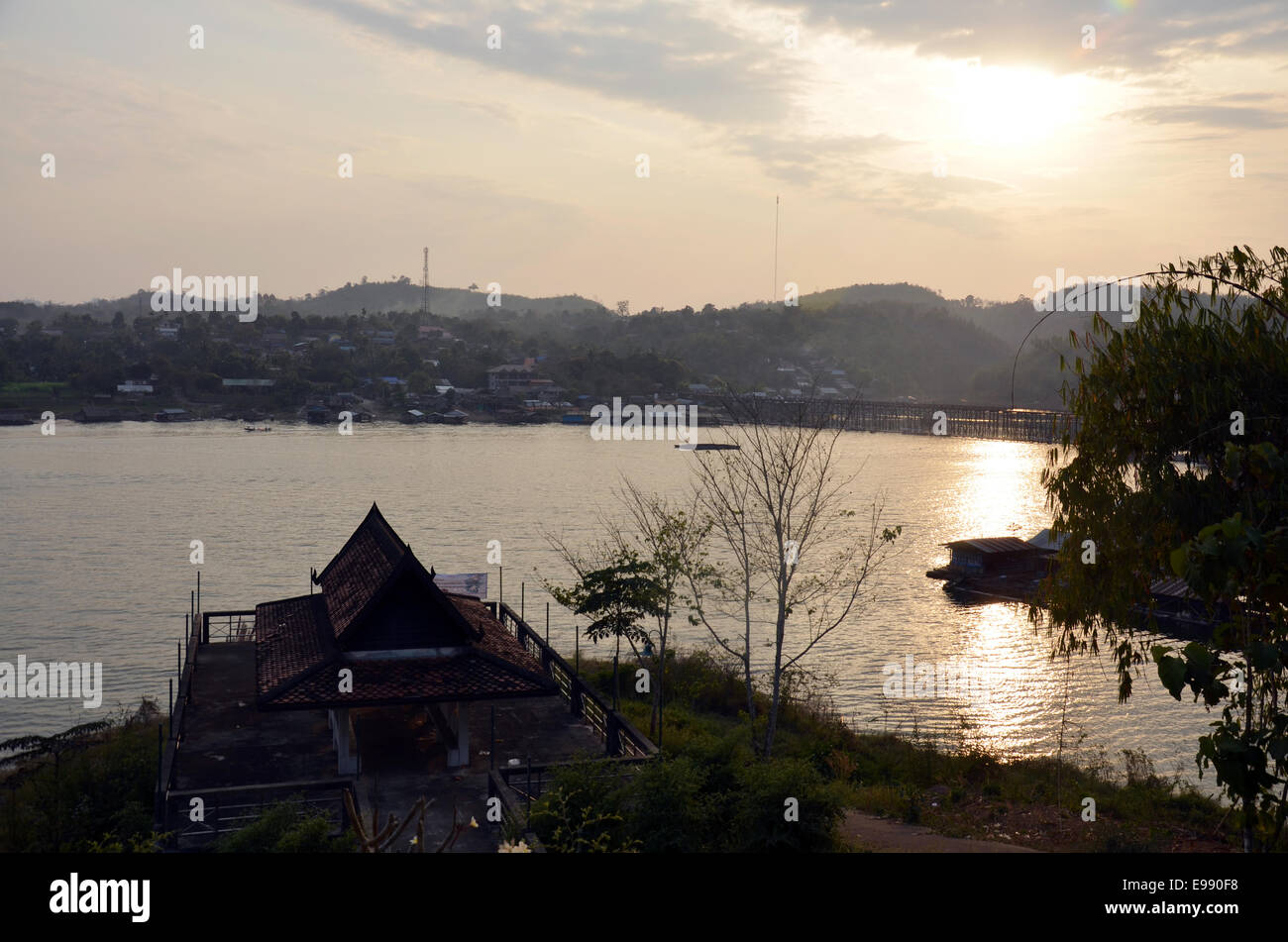 Sunrise time at Saphan Mon Bridge - The 400m wooden bridge itself is ...