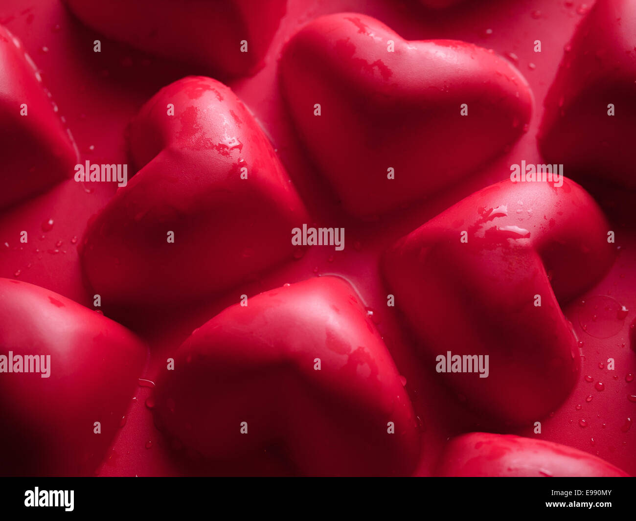 Hearts background in a studio shot. The photo shows several hearts ...