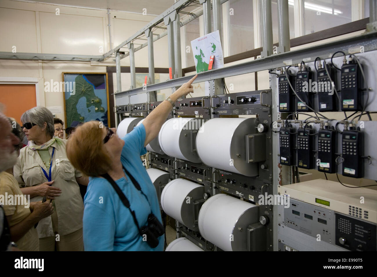 Visitors at the Vulcanology Observatory, Rabaul, Papua New Guinea Stock ...