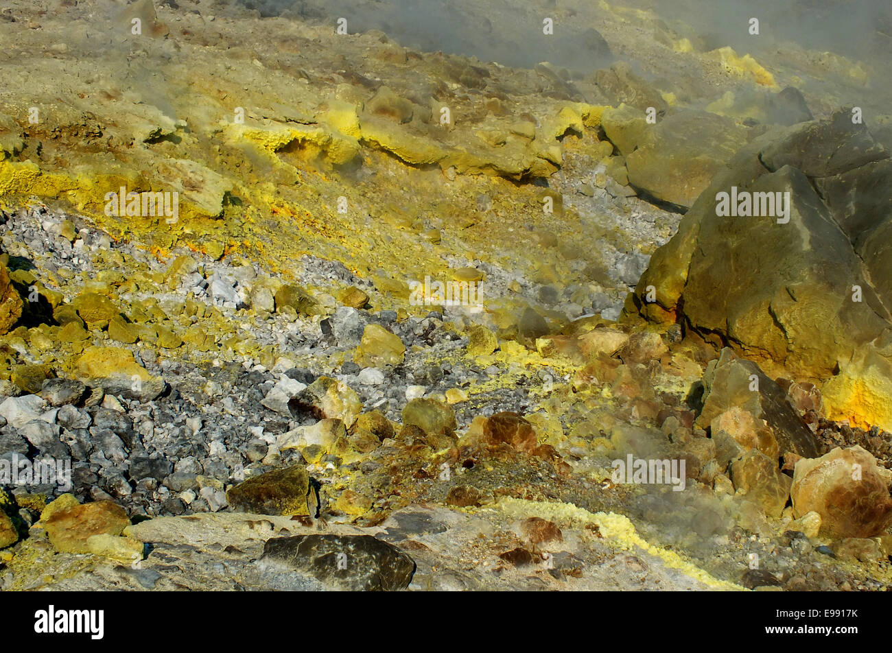 hellishly hot mess on the crater rim of the Gran Craters: In crevices ...