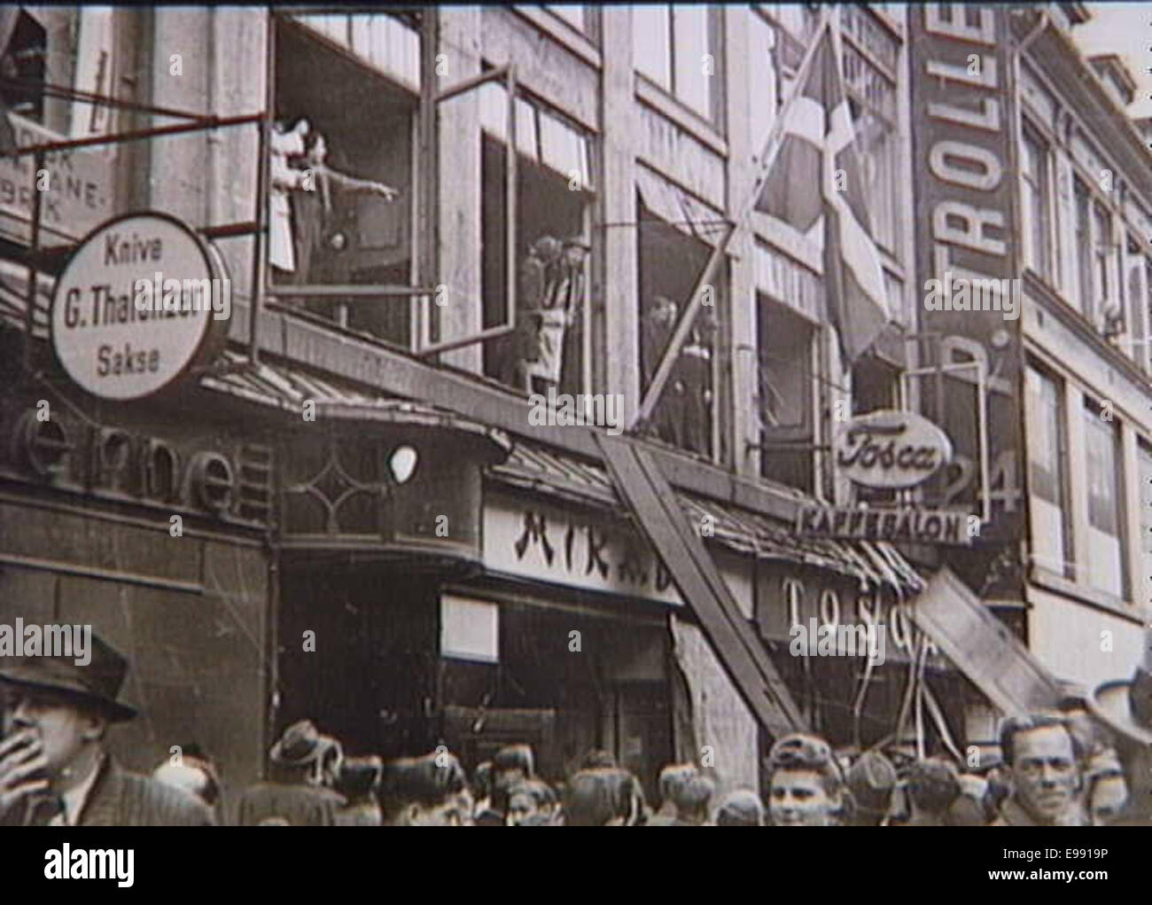 This photograph captures a significant moment on May 5th, 1945, during ...
