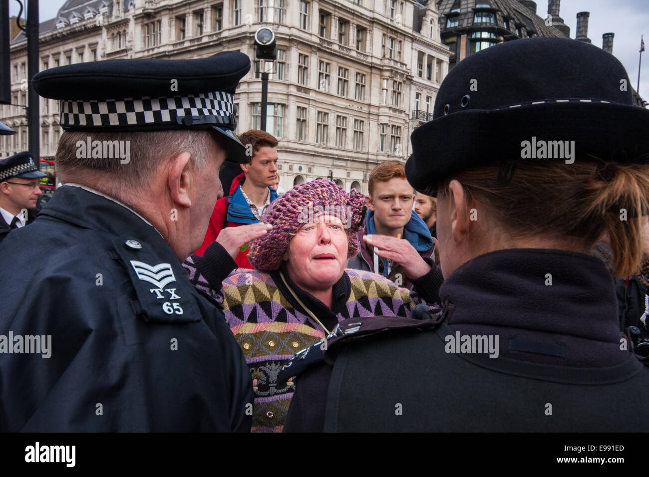 London, UK. 22nd October, 2014. Protesters from "Occupy Democracy ...