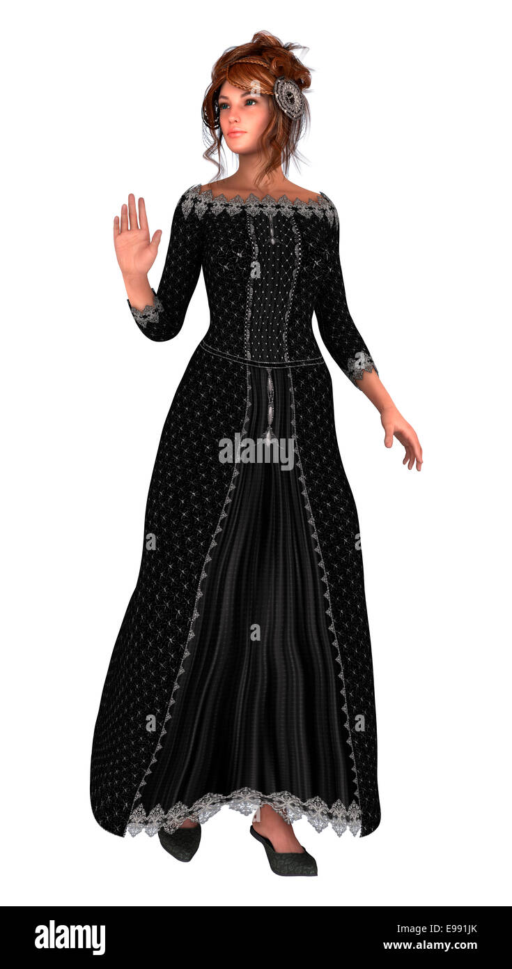 3D digital render of a beautiful fairy tale princess isolated on white ...