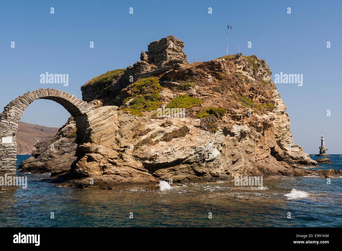 Lighthouse andros hi-res stock photography and images - Alamy