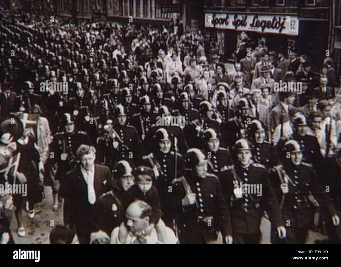 A photograph taken on June 10th, 1945, during the post-World War II ...