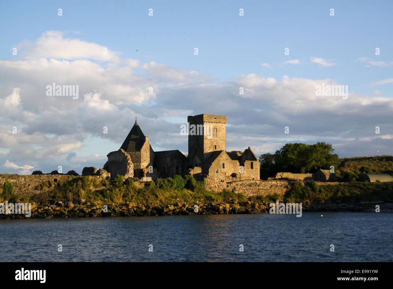 Inchcolm Island Augustinian Abbey ruin Firth of Forth Stock Photo - Alamy