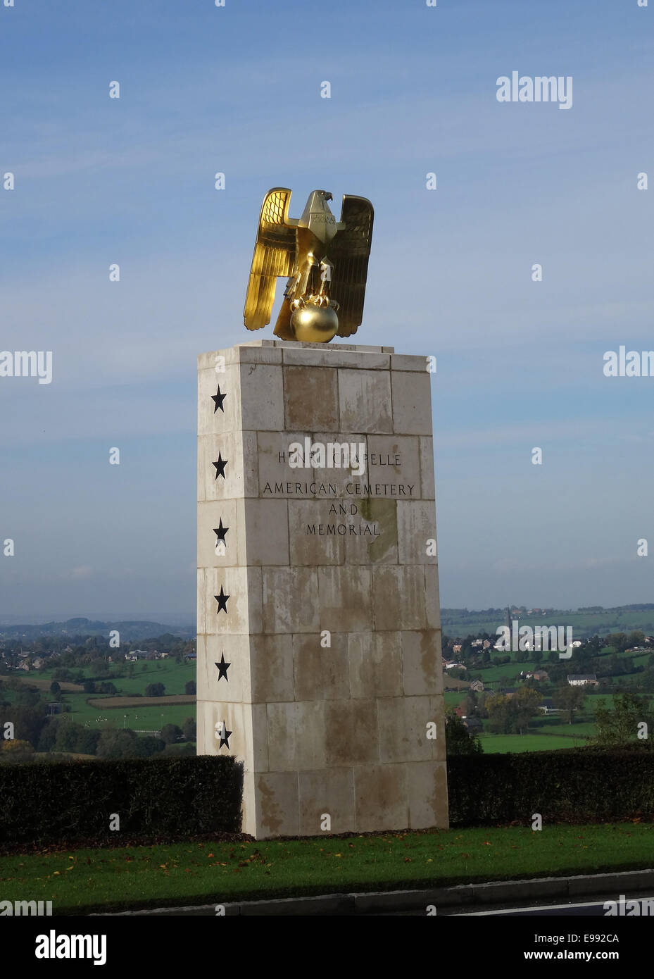 The US Cemetery Henri-Chapelle Entrance Pylon Belgium Stock Photo - Alamy