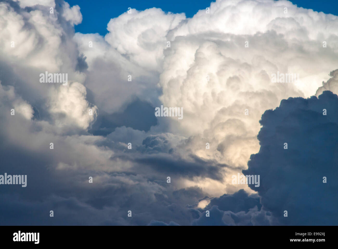 Elevated view of europe landscape with suggestive cloud. Sky, North ...