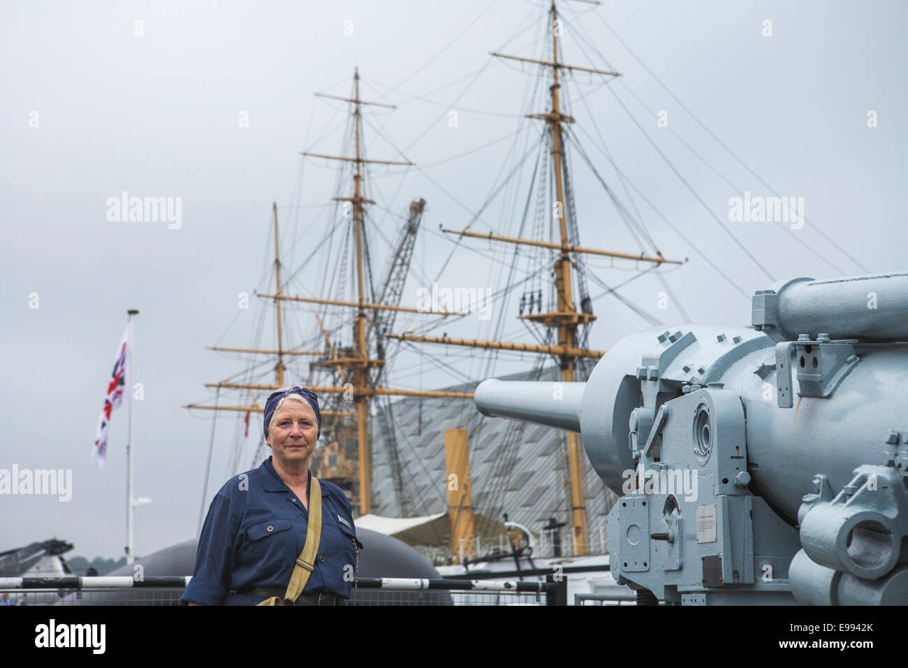 WWII ARP Warden at The Historic Dockyard, Chatham, Kent, England ...