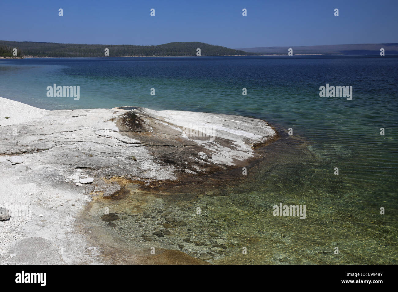 Big Cone geyser in the West Thumb Geyser Basin of Yellowstone National ...