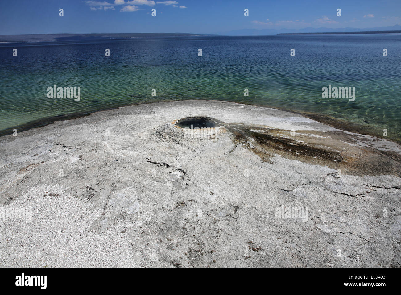 Big Cone geyser in the West Thumb Geyser Basin of Yellowstone National ...