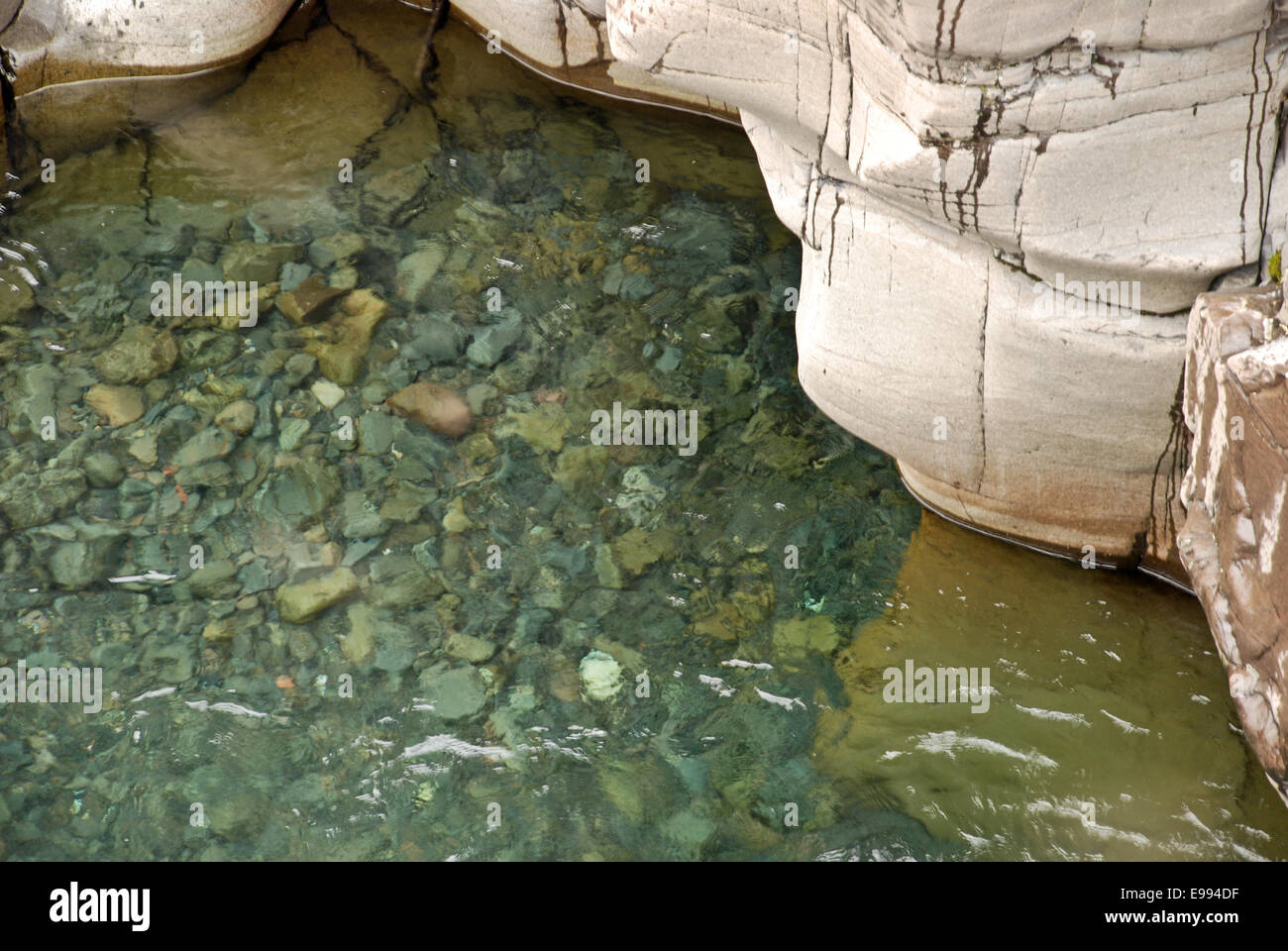 Rocky canyon of the mountain river. Russia, Taimyr Peninsula, Putorana ...