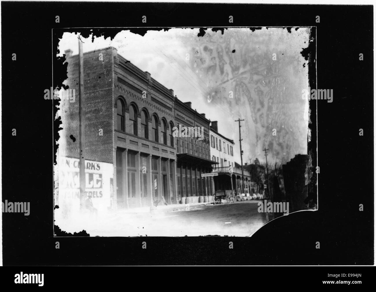 This photograph captures the 500 block of Franklin Street, likely in ...