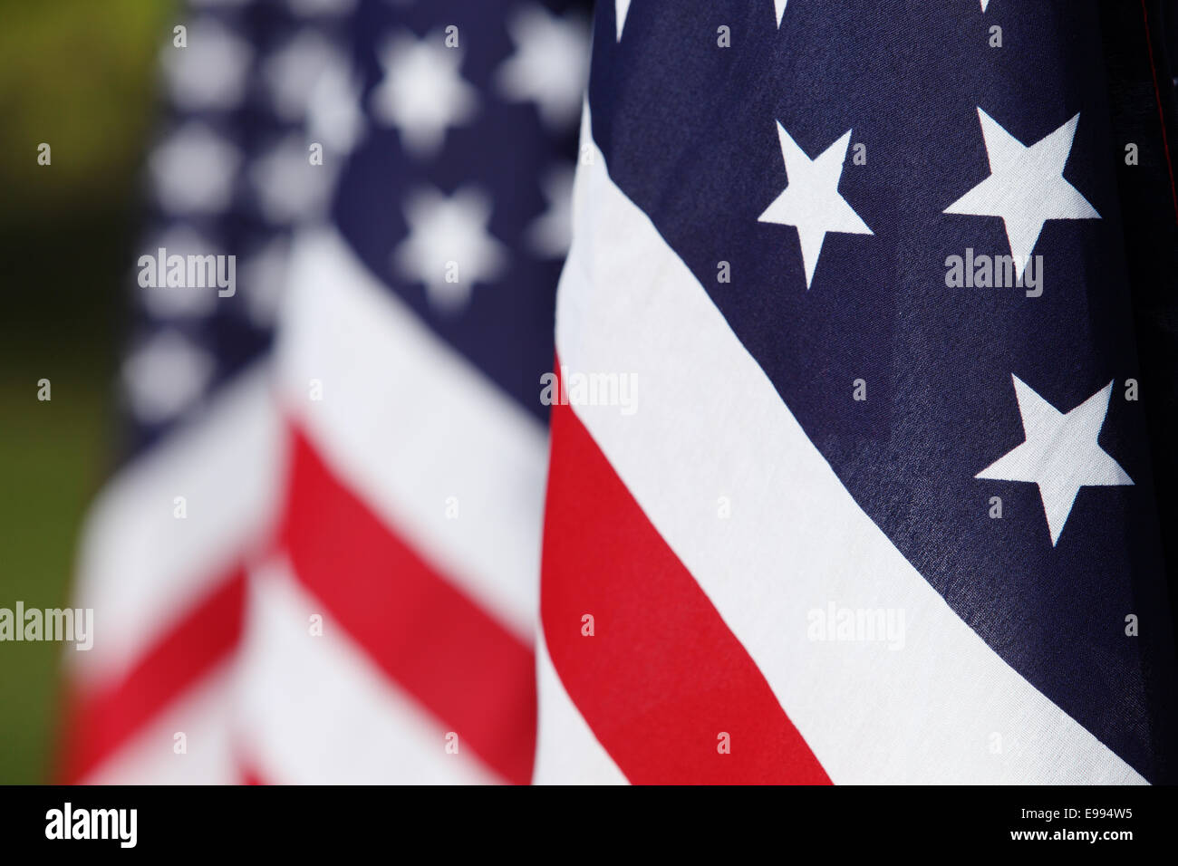 A row of American flags Stock Photo - Alamy