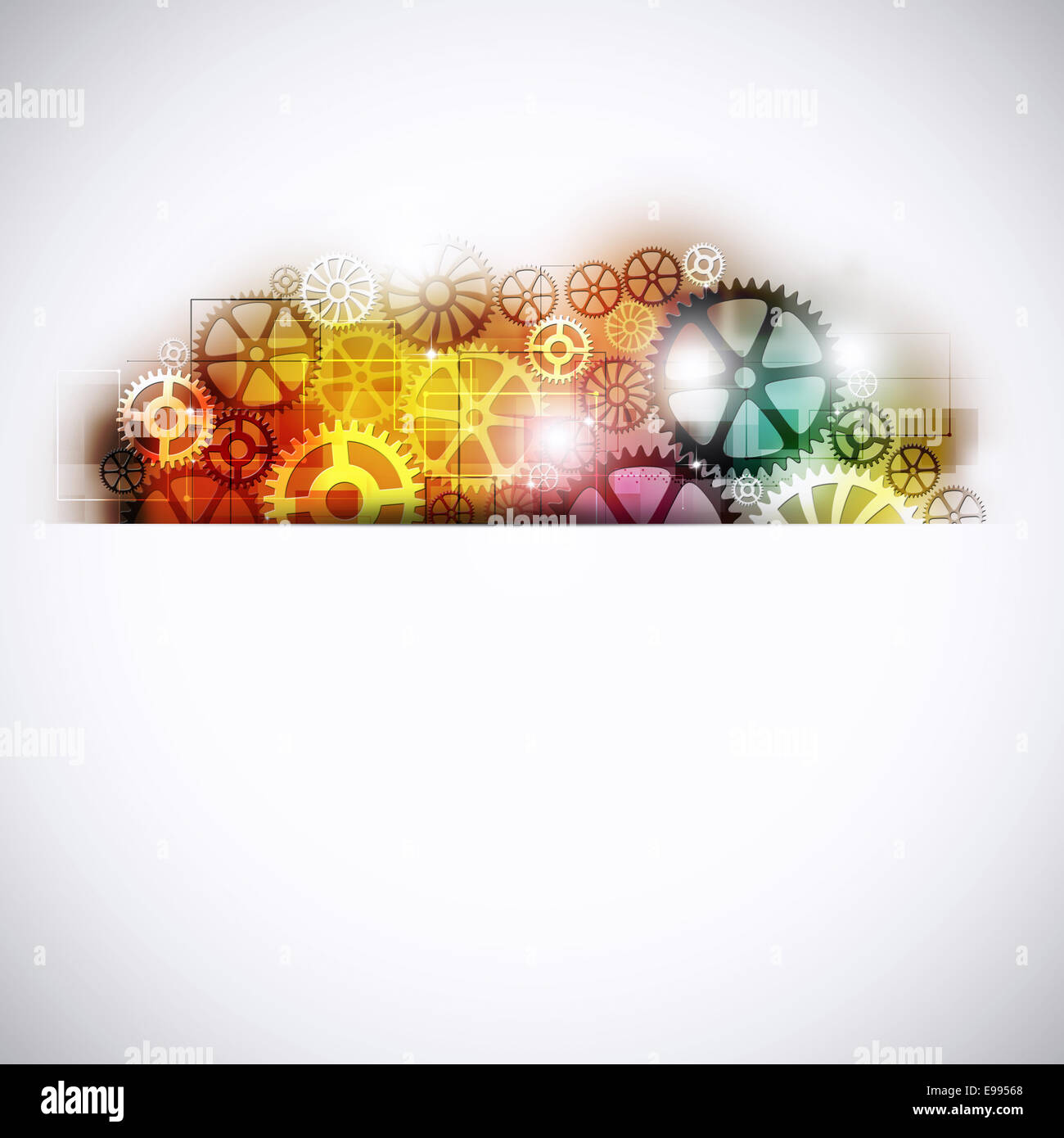 abstract technology and business concept multicolor machine gears Stock ...