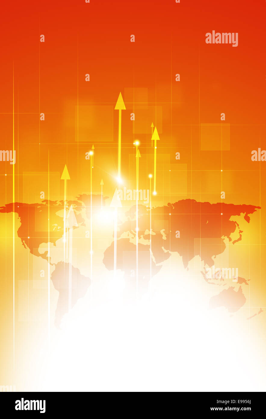 digital abstract business concept bright yellow background Stock Photo ...