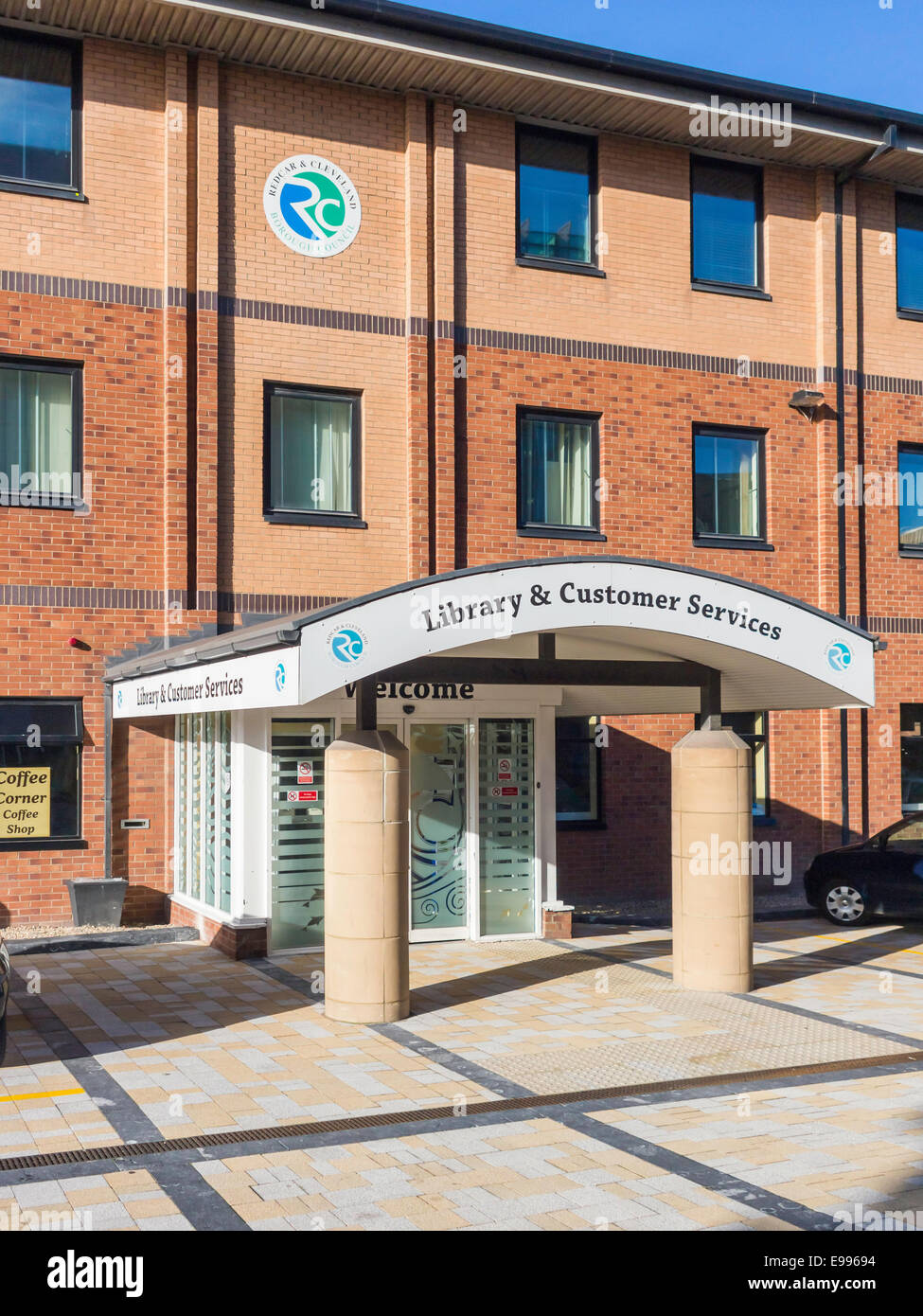Entrance to the new Public Library Redcar Cleveland North Yorkshire ...