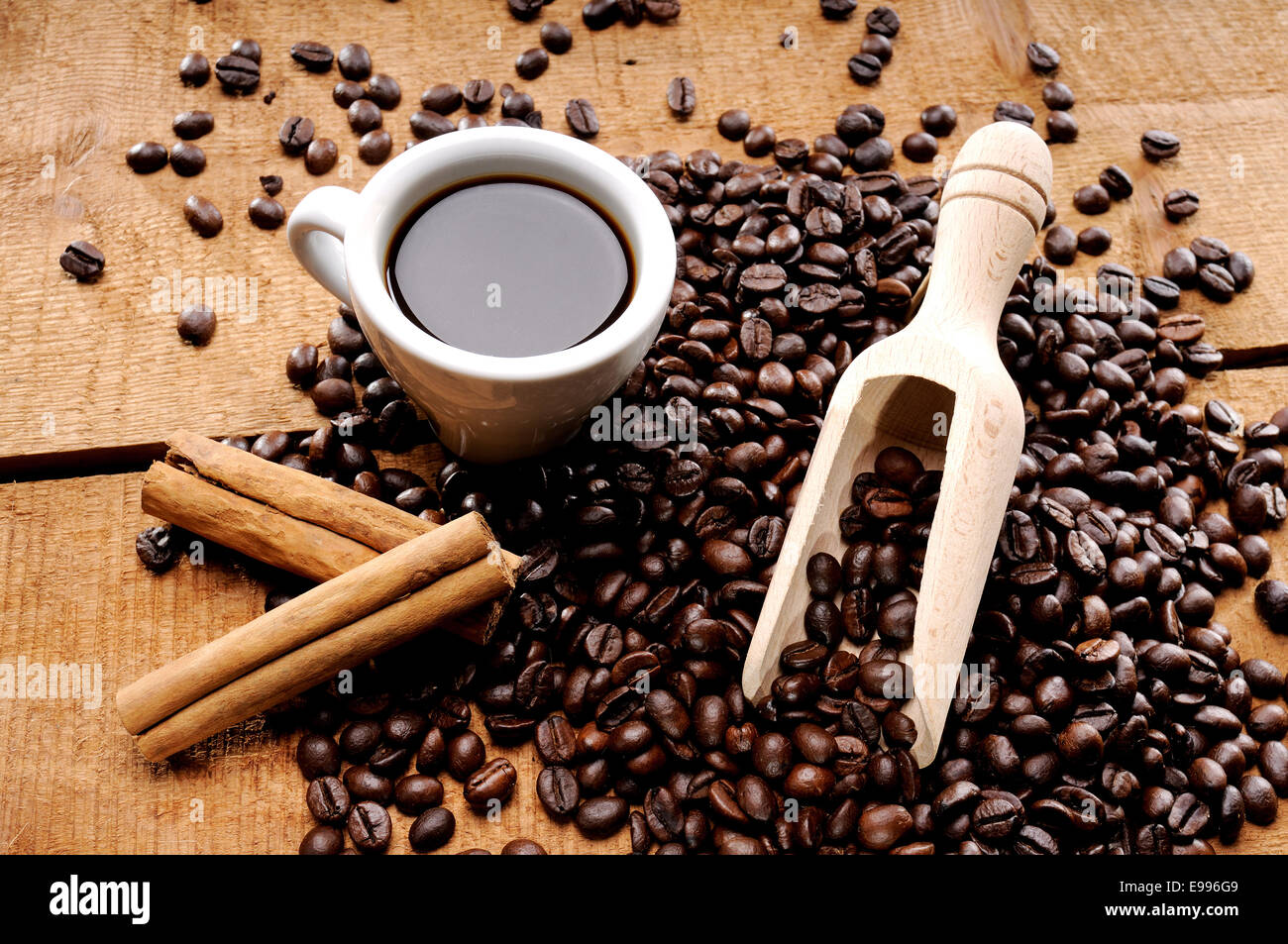 Natural coffee beans cup hi-res stock photography and images - Alamy