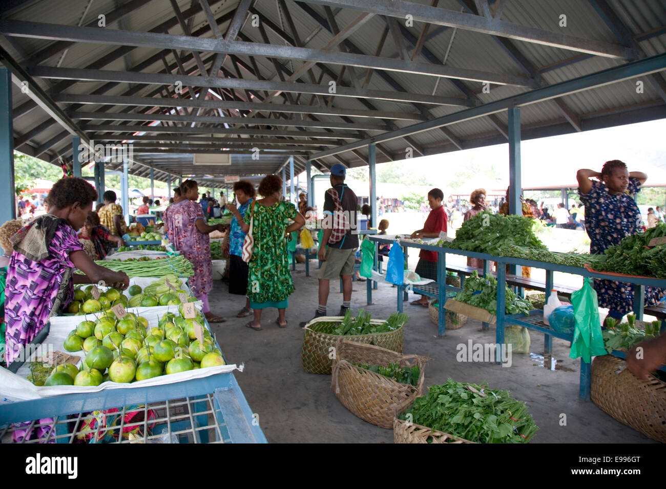 Busy Page Park Market is the commercial center of Rabaul, New Britain ...
