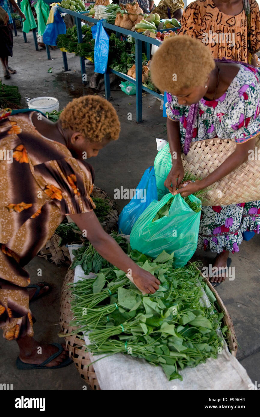 Busy Page Park Market is the commercial center of Rabaul, New Britain ...