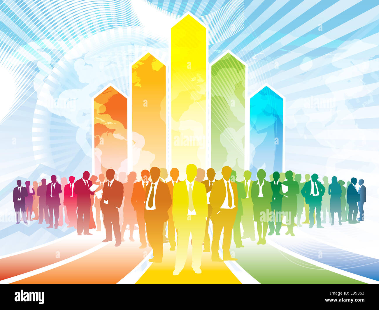 Man climbing up a graph hi-res stock photography and images - Alamy